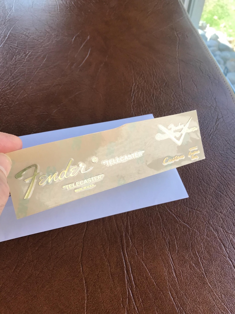 Fender Telecaster Guitar Decal 3d Laser Cut Metal Headstock Restoration ...