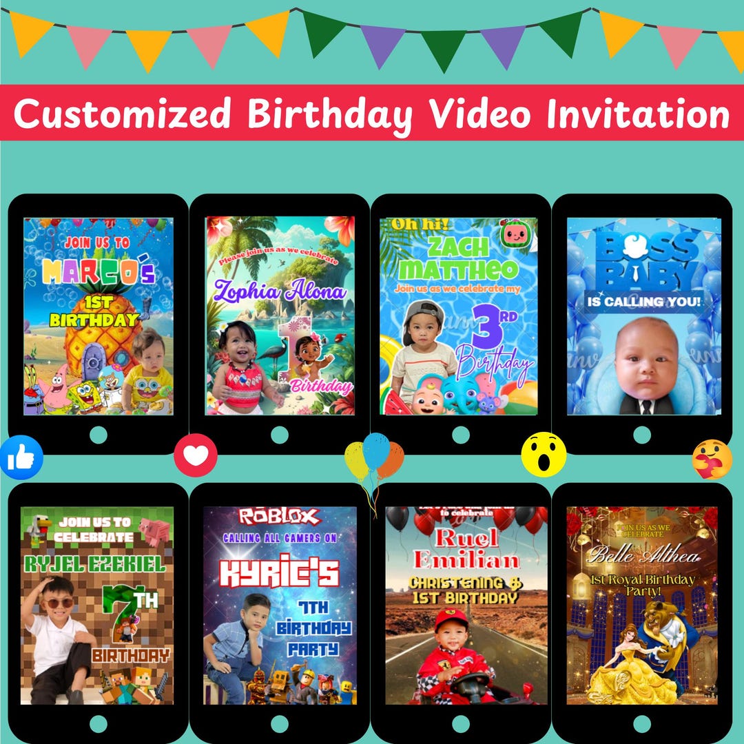 Customized Invitations, Animated Video Invite, Personalized Digital ...