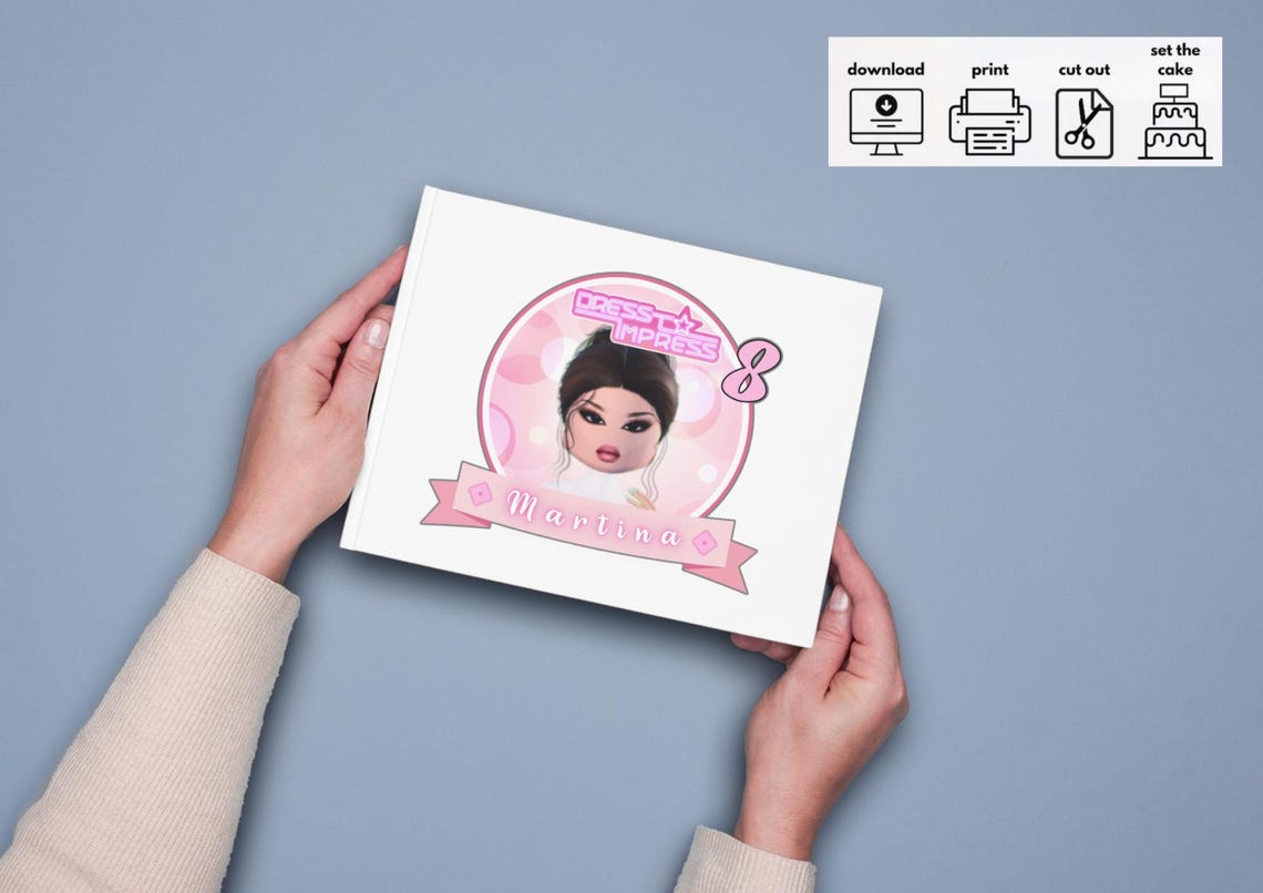 Printable Customizable Cake Topper Digital File Party for Girls ...