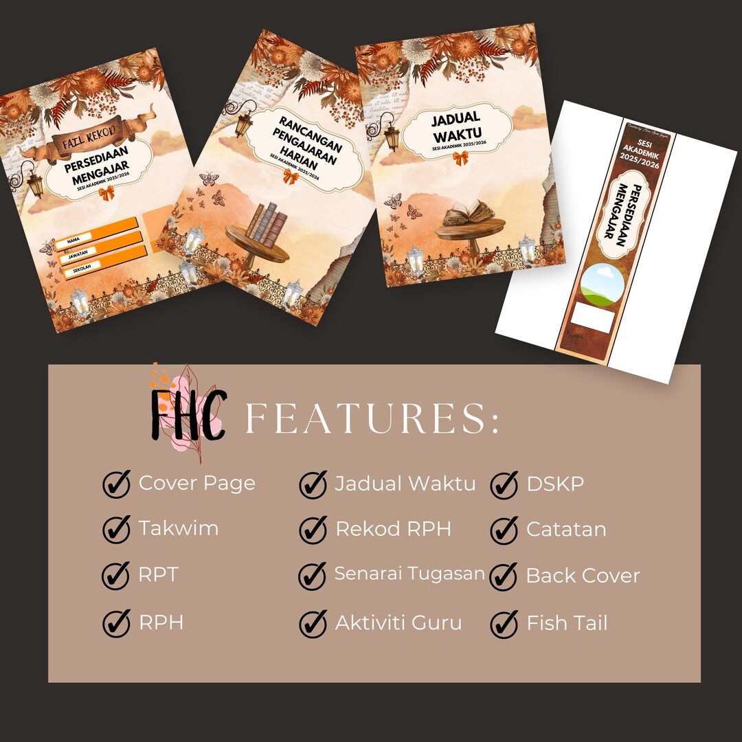 Printable Templat Divider Fail Induk RPH 2025 - Autumn in My Heart - Etsy