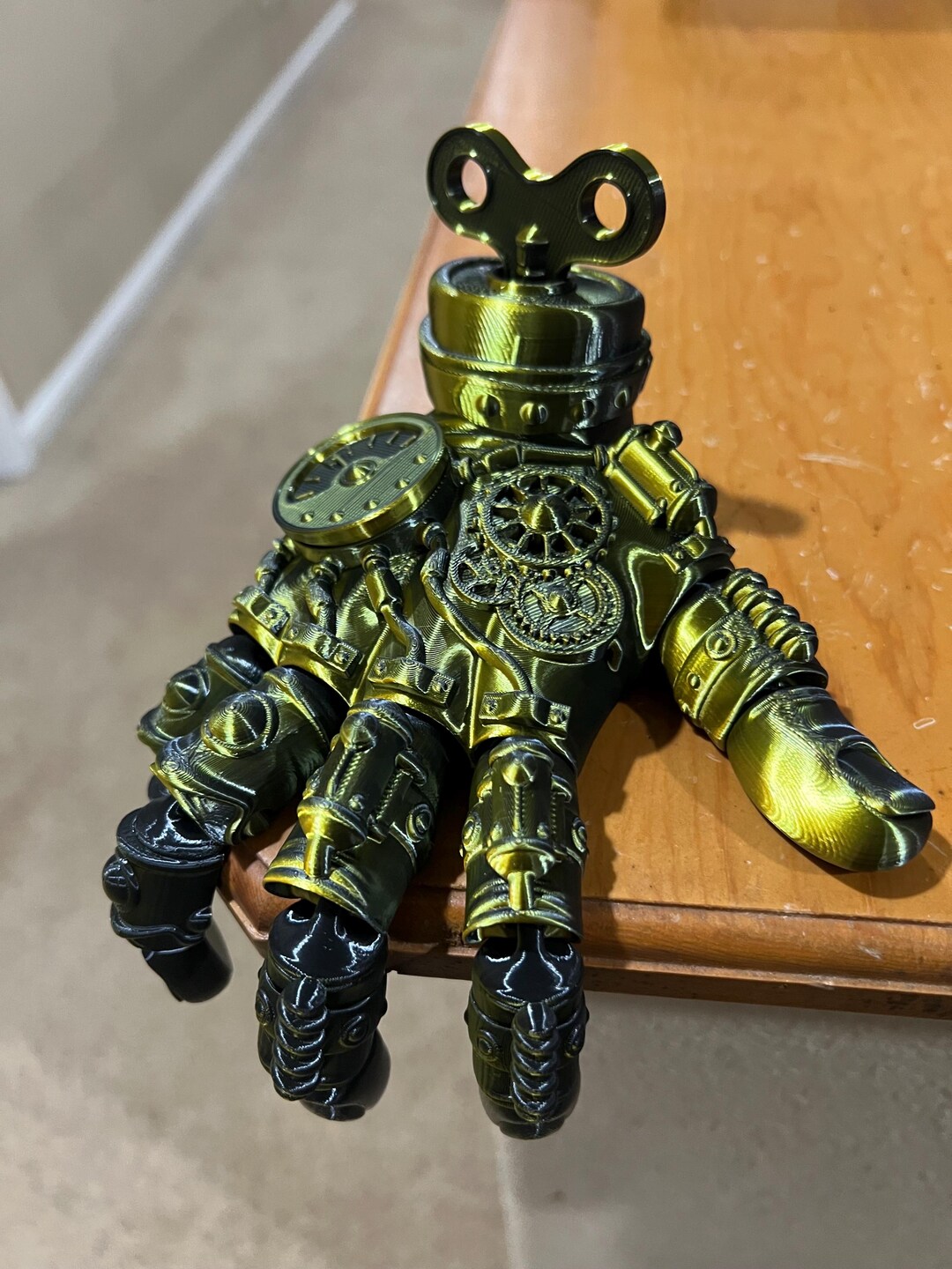 3D Printed Steampunk Hand - Black and Gold - Etsy