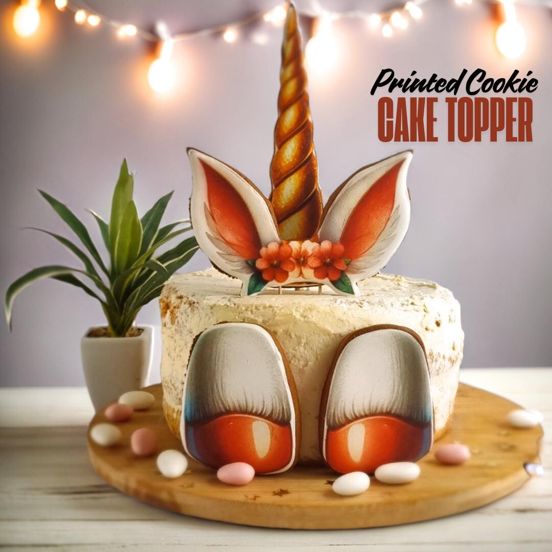 Unicorn Horn Edible Cake Topper KIT for Girl Cake Decoration, Decorated ...