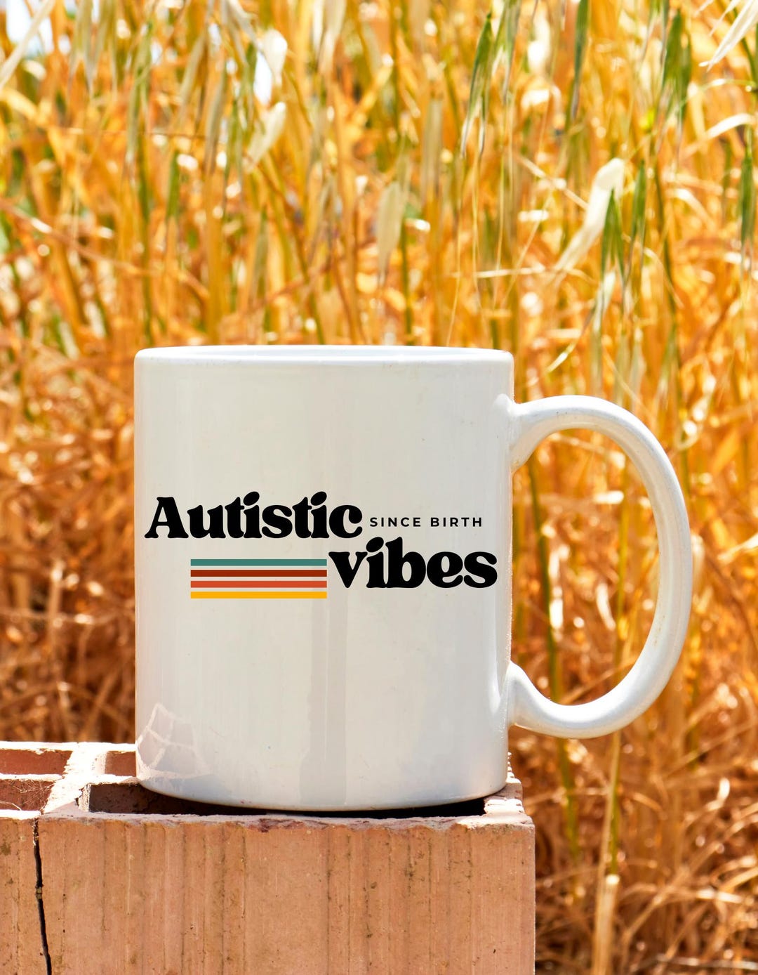 Autistic Vibes Since Birth Digital Artwork in Bold, Colorful Typography ...