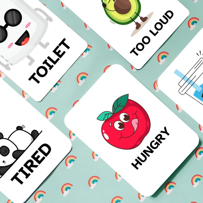 Autism Visual Supports Cards for Kids, Nonverbal Communication ...