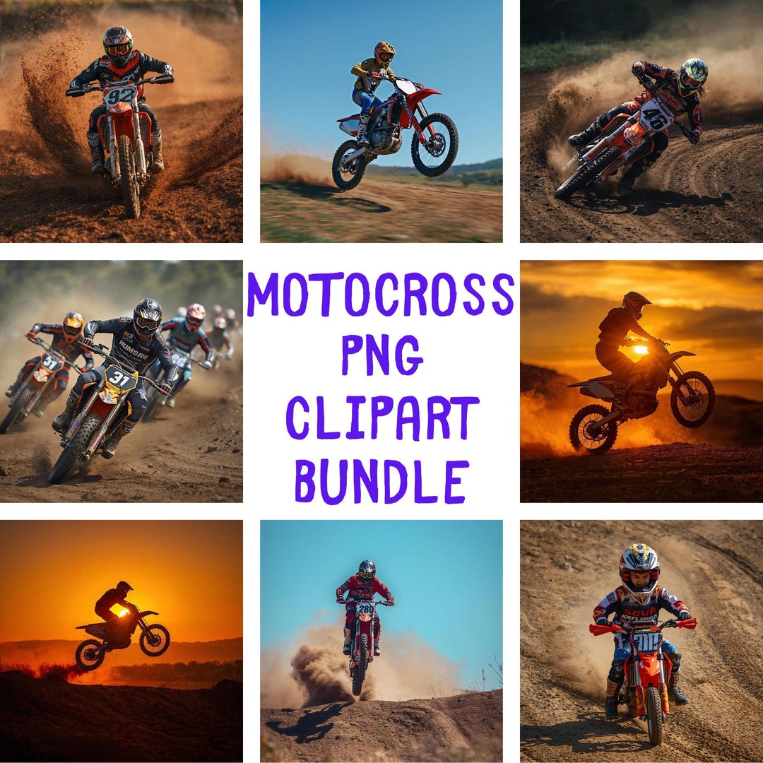 Motocross Photo PNG Bundle | 15 Realistic Dirt Bike Rider Clipart ...
