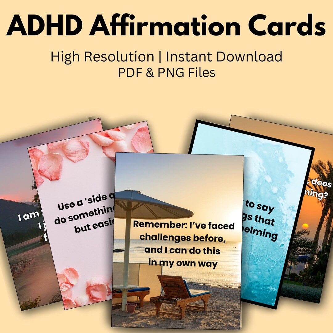Autism ADHD Affirmation Cards Printable, Inspiring Cards, Digital ...
