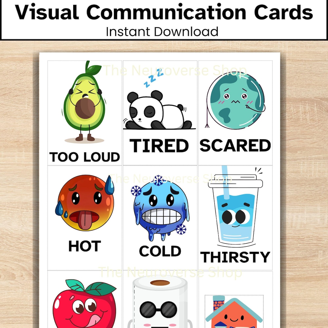 Printable PECS Communication Cards for Kids | Nonverbal Communication ...