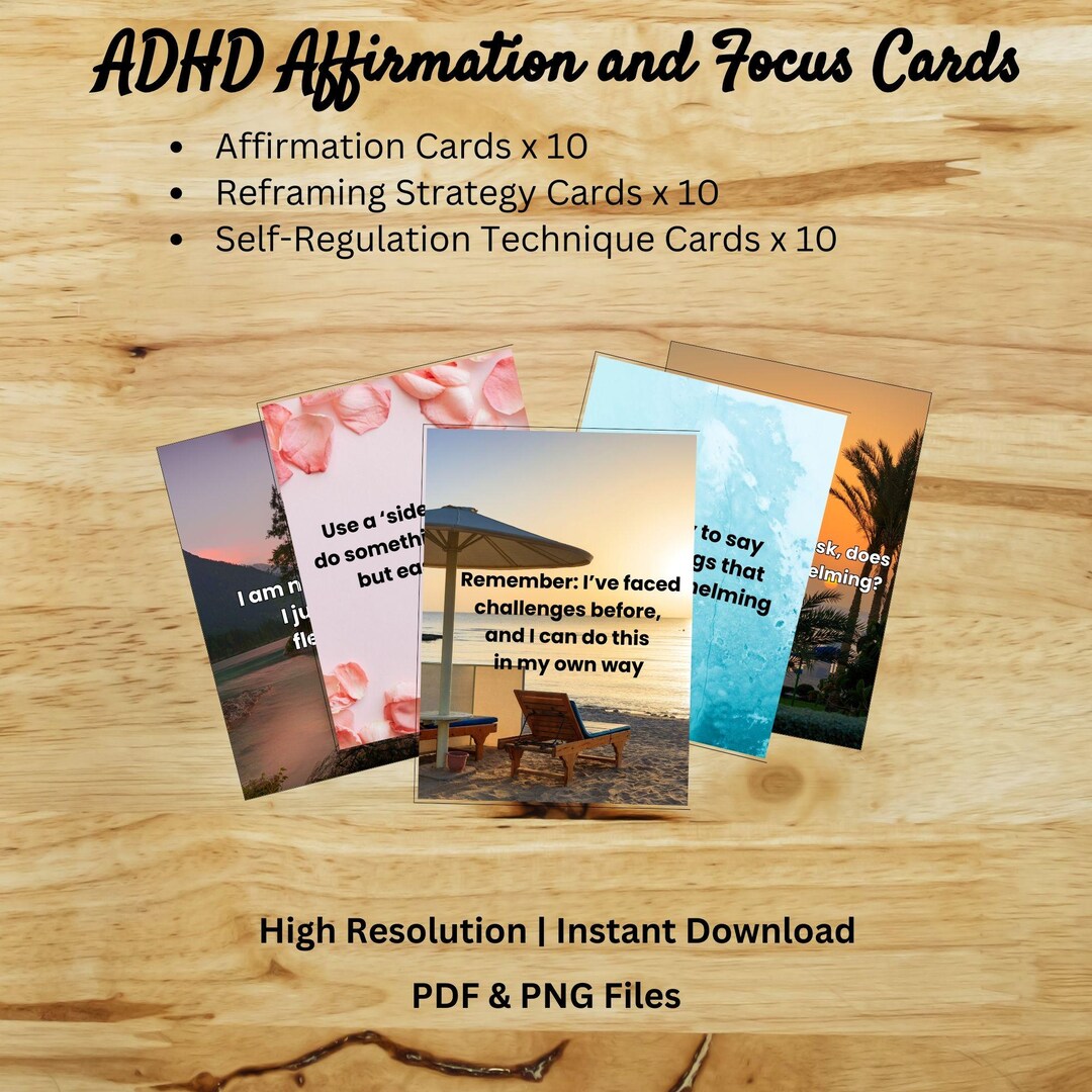 Printable Affirmation Cards for ADHD | Autism Png | Audhd | Autism ...