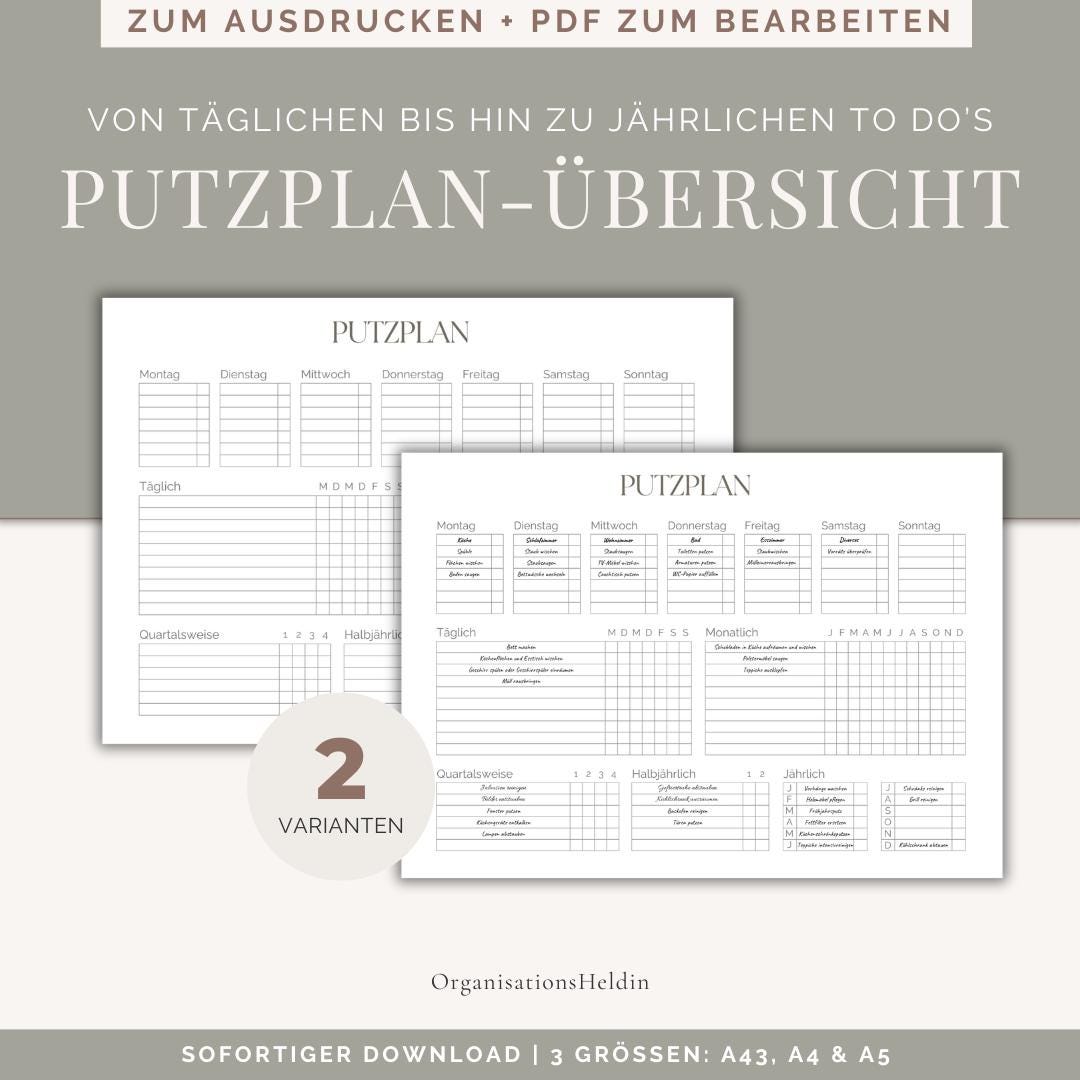 Digital Cleaning Plan to Print & Fill Out | Organize Your Household ...