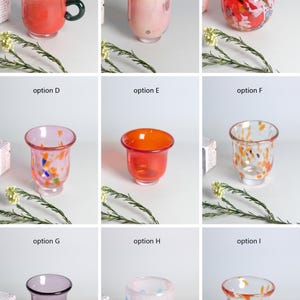 Red Glass Cup Sets (2, 4, 6, 8) | Artistic Red Cup Collective | Red ...