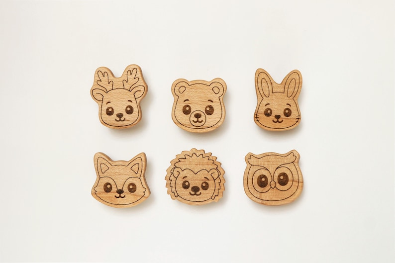 Wooden Forest Animal Drawer Knobs: Nursery Decor Drawer Handles - Etsy