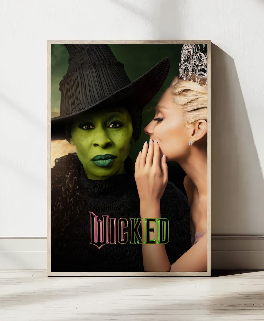 Wicked Movie Printable Poster, Glinda and Elphaba Wall Art Print, Home ...