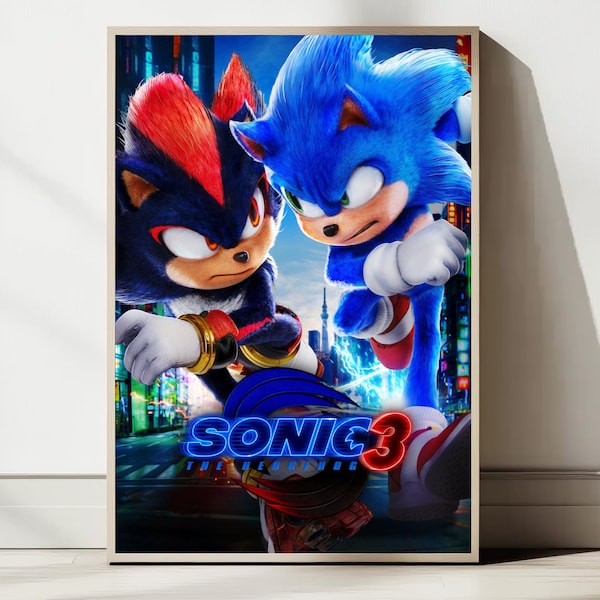 Sonic 3 Movie Poster - Etsy UK