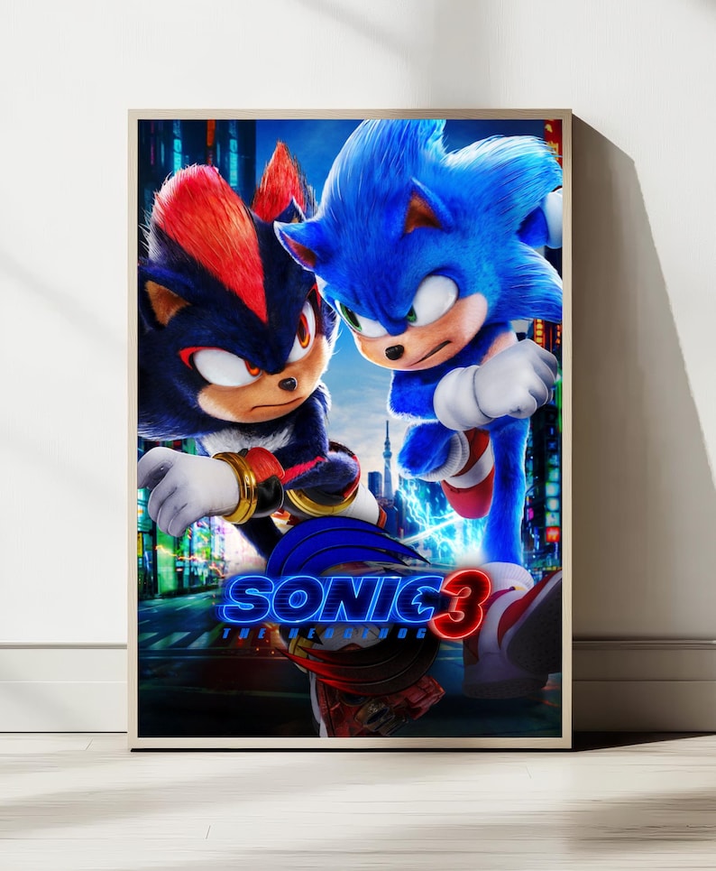 Sonic the Hedgehog Printable Poster, Sonic 3 Print, Digital Download - Etsy