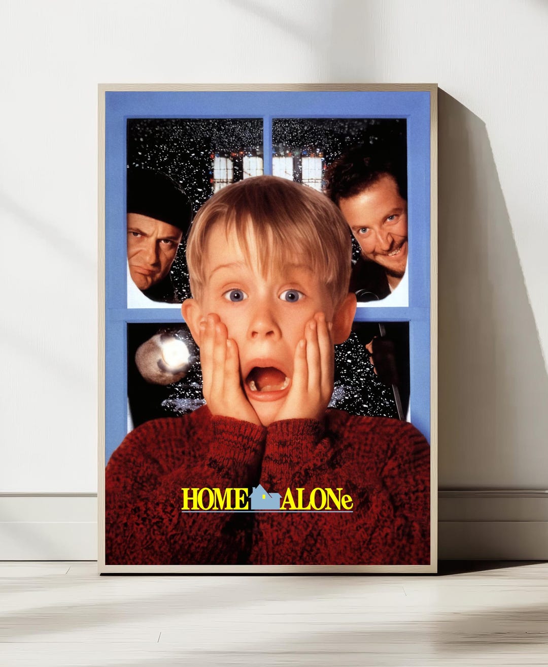 Home Alone Movie Poster, Kevin Mccallister, Christmas Wall Art, Digital ...