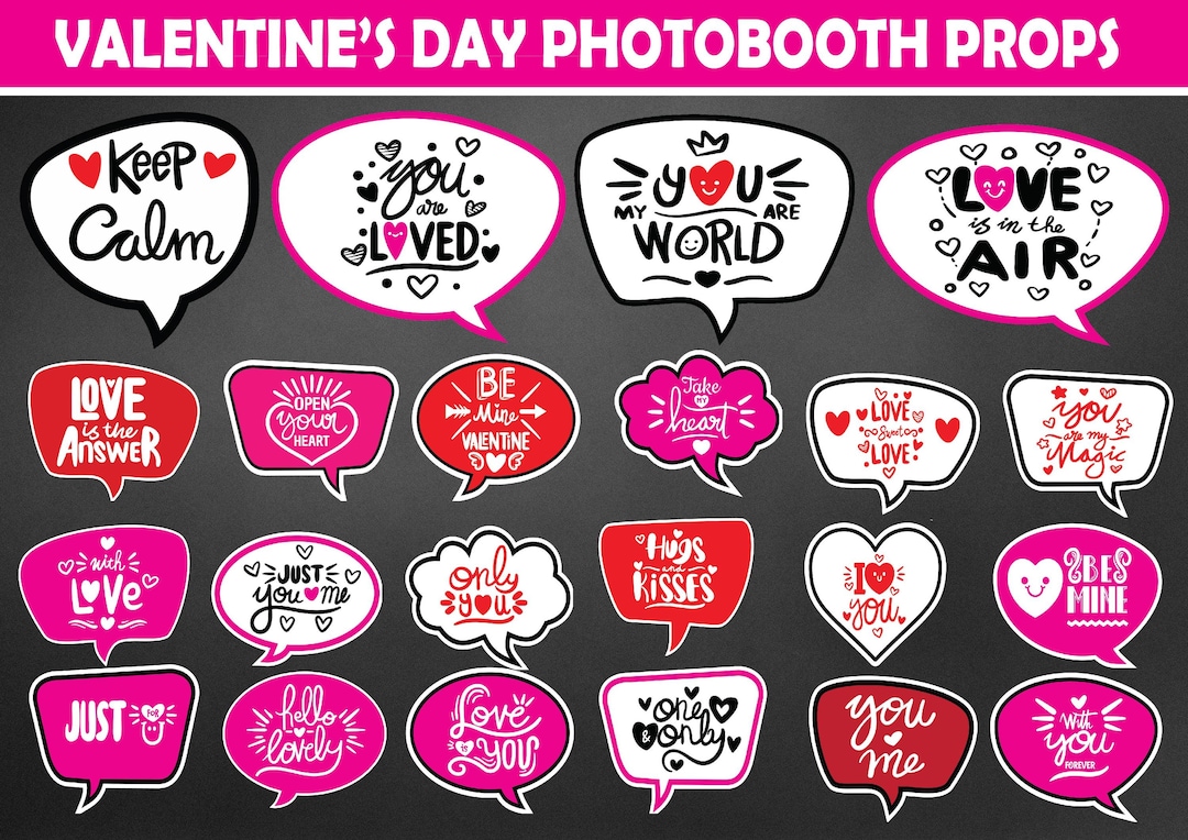 Valentine's Day Prop Printable, Valentines Props, Photobooth Props ...
