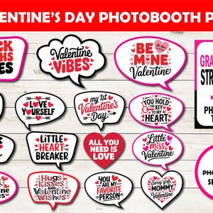 Valentine's Party Photo Booth - Valentine's Day Printable Photo Booth ...
