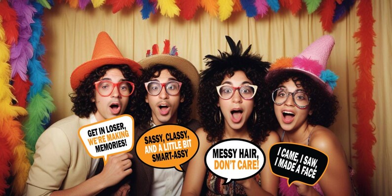 Funny Party Photo Booth Props: Adult Team Activity (digital Download ...
