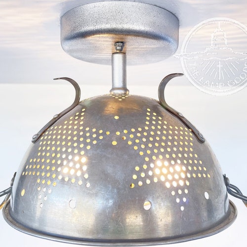 Vintage STAR Colander Light Fixture Ceiling Light Antique - Etsy