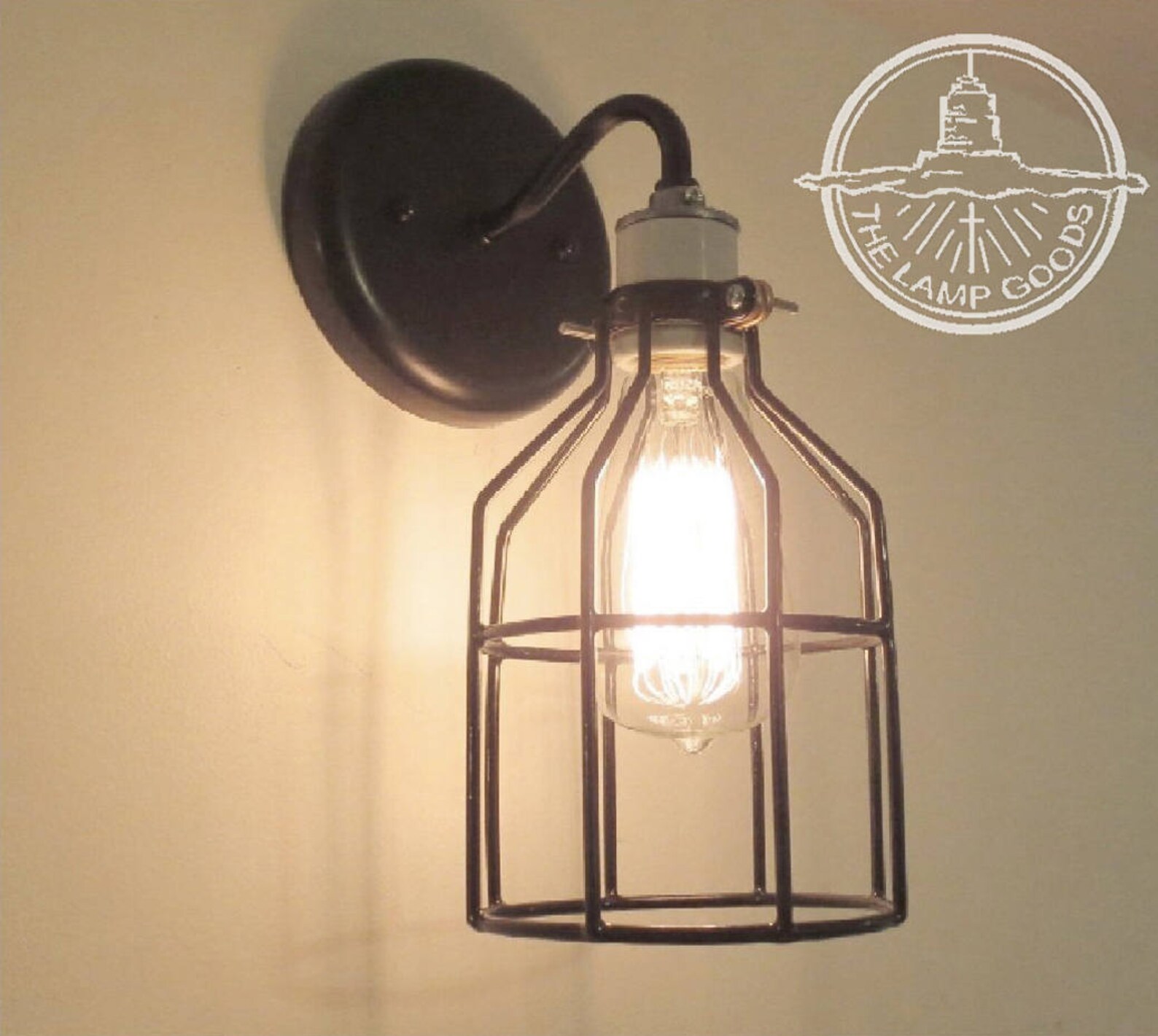 Industrial Wall LIGHT SCONCE With Edison Bulb - Etsy