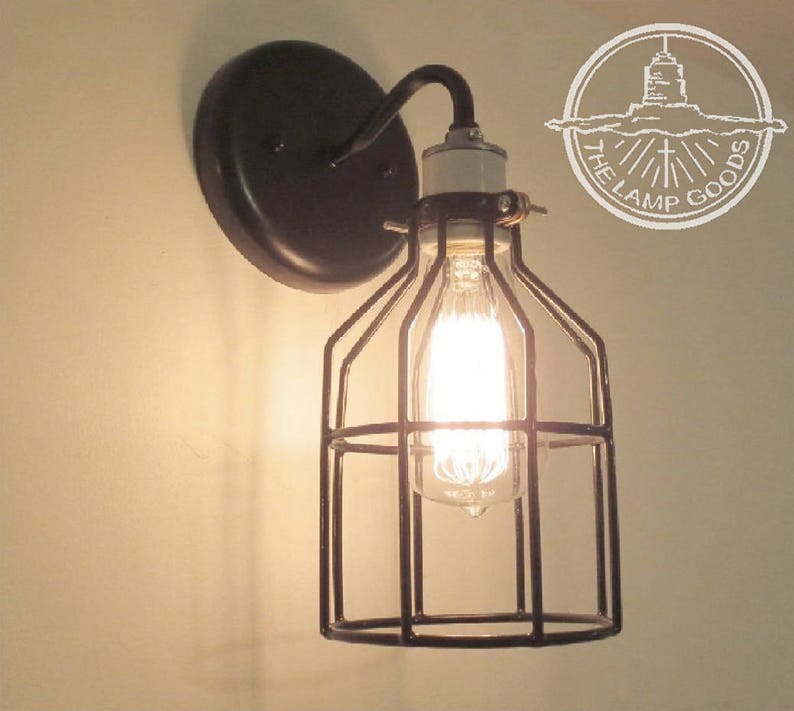 Industrial Wall LIGHT SCONCE With Edison Bulb - Etsy