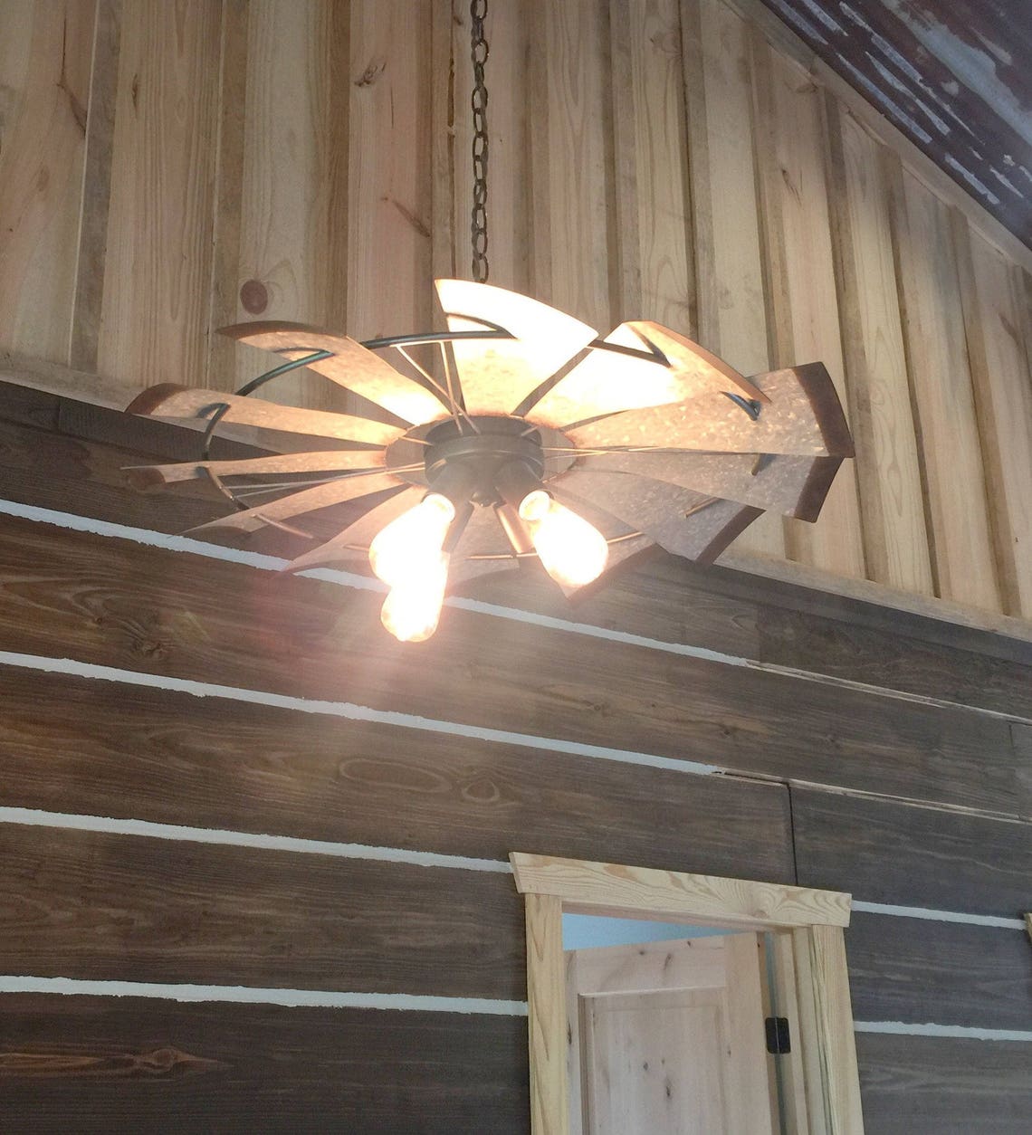 Farmhouse Windmill Chandelier Lighting Fixture 30 - Etsy