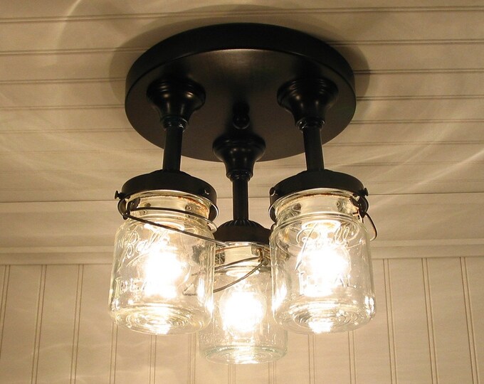 Vintage Canning Jar CEILING LIGHT Created NEW - Etsy