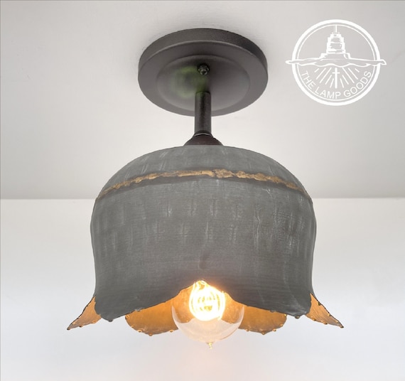 Galvanized Metal Ceiling Light