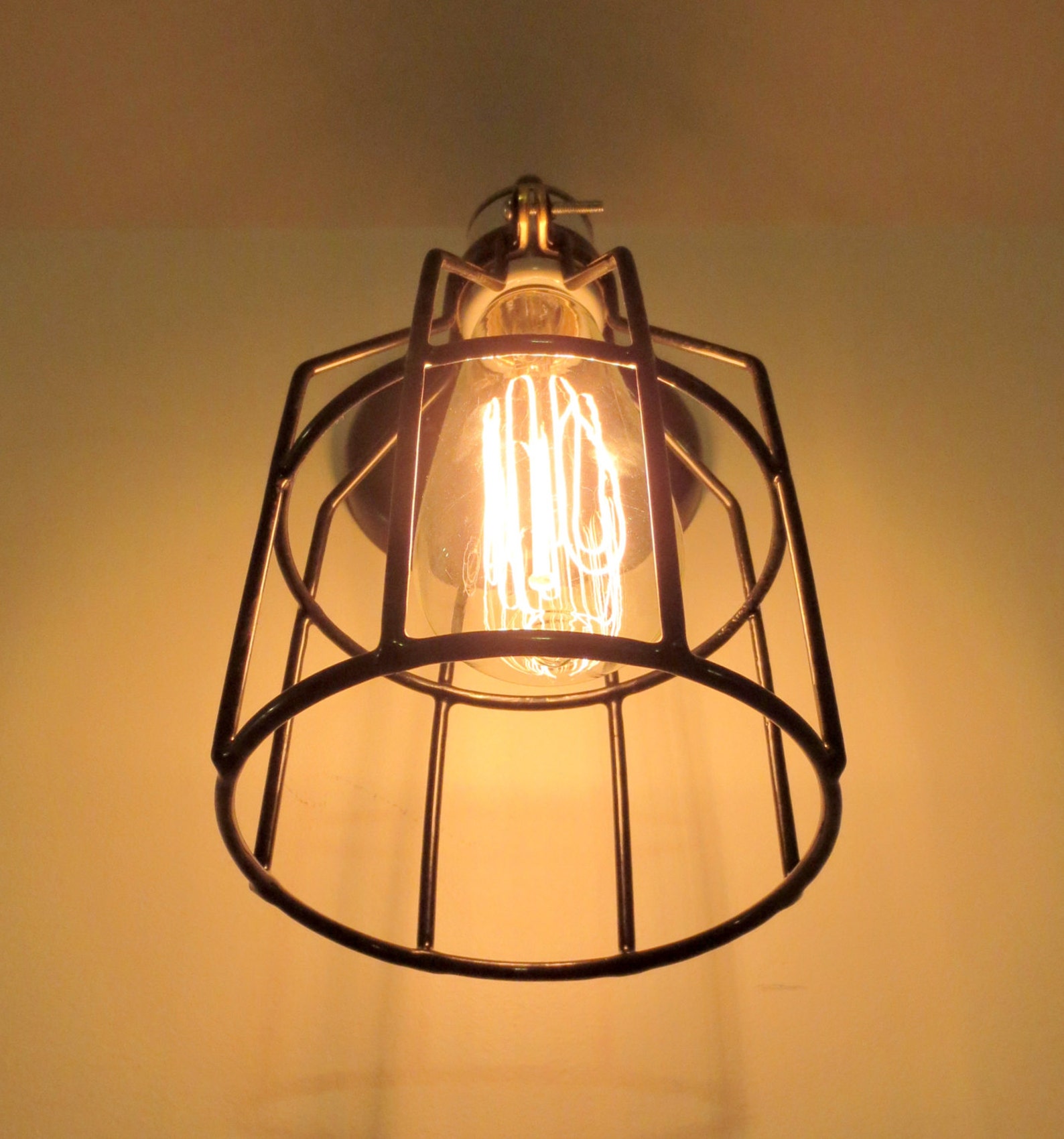 Industrial Wall LIGHT SCONCE With Edison Bulb - Etsy