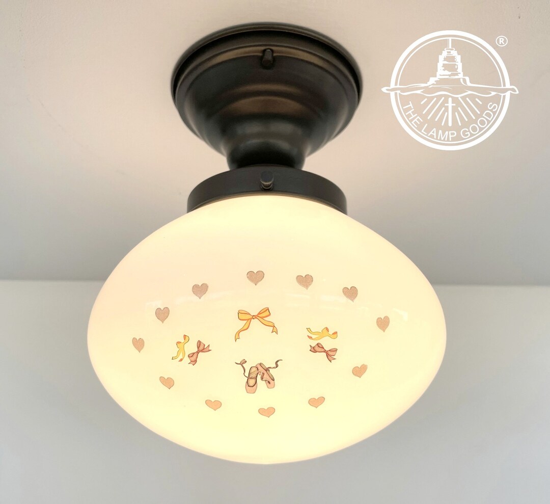 Antique Ceiling Light 1970's Hand Painted Ballet Ceiling Light-vintage ...