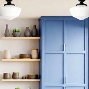 Large Schoolhouse Milk Glass Light Fixture Machias -ceiling Lighting ...