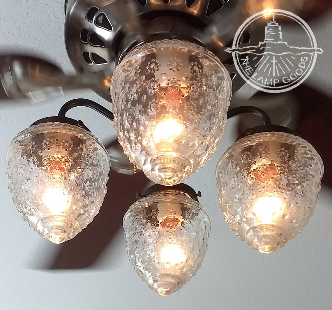 Ceiling Fan Light Kit of Acorn Antique Glass Lighting - Etsy