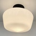 Large Schoolhouse Milk Glass Light Fixture Machias -ceiling Lighting ...