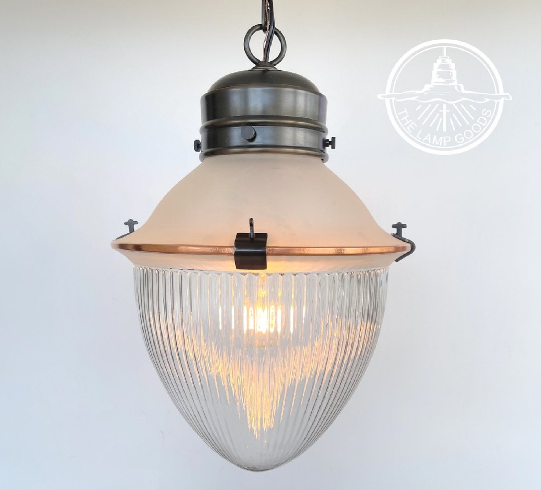 HUGE Industrial Pendant Light Fixture Galvanized Metal - Etsy