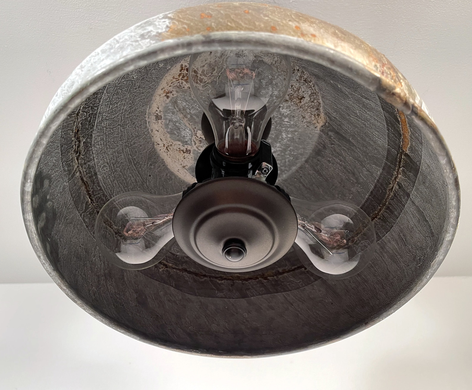 Rustic Bucket Farmhouse Ceiling Light - Galvanized Lighting Fixture ...