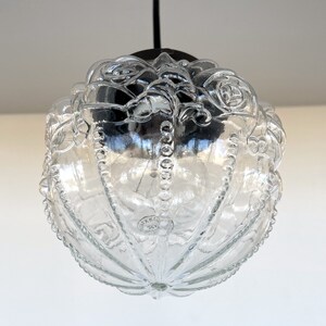 Victorian Embossed Antique Glass Globe PENDANT Lights Hanging Ceiling ...