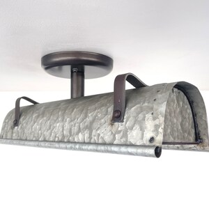 Rustic Galvanized Ceiling Light Fixture Farmhouse Lighting Kitchen ...