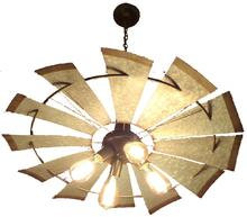 Farmhouse Windmill Chandelier Lighting Fixture 30 - Etsy
