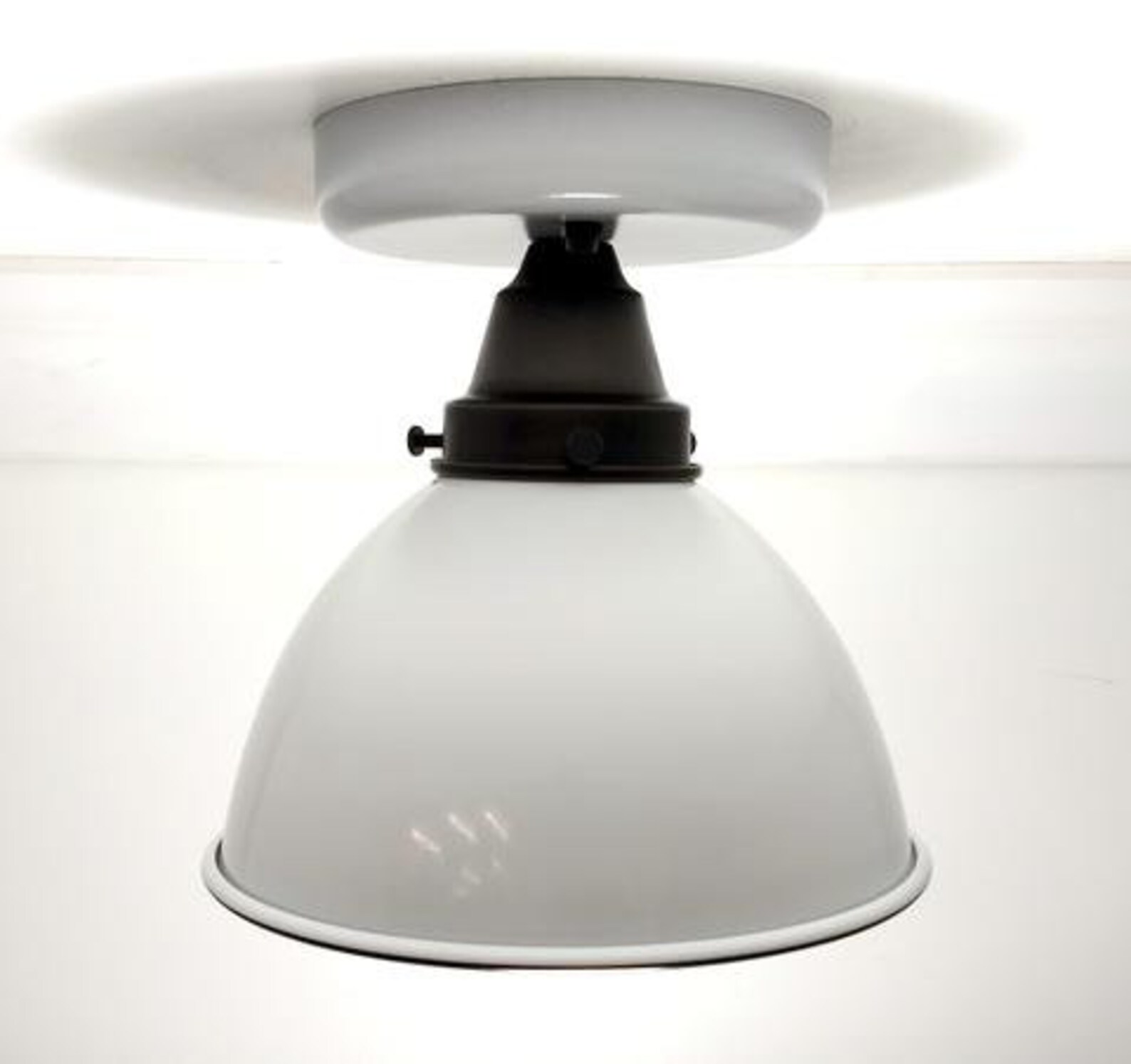 White Ceiling Light Enamel Modern Farmhouse Kitchen Laundry - Etsy