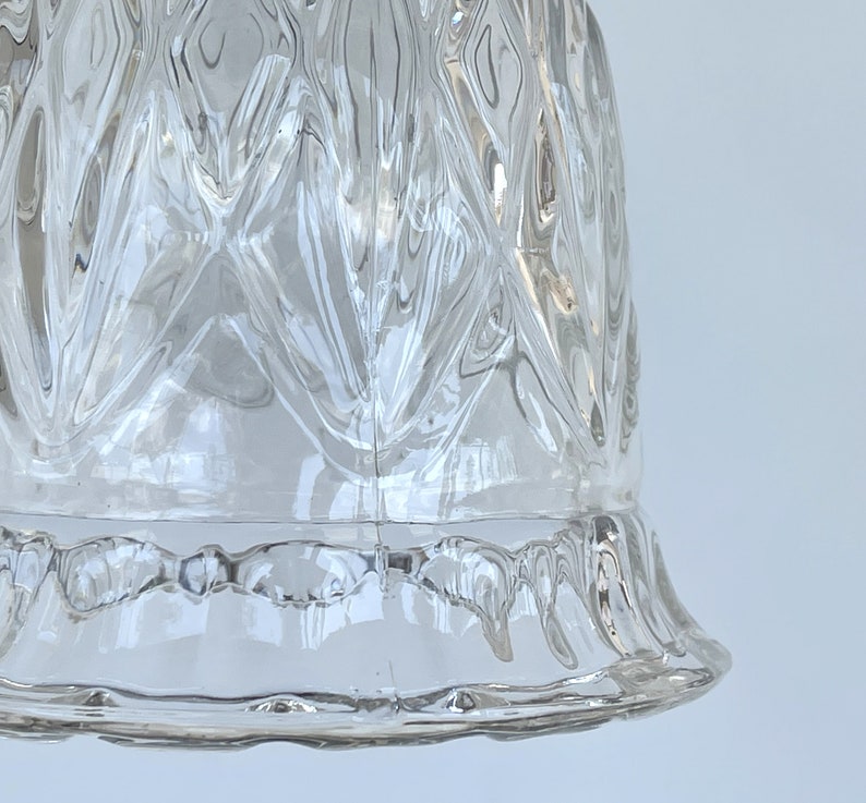 Heavy Pressed Vintage 1950's Antique Diamond PENDANT Light Fixture ...