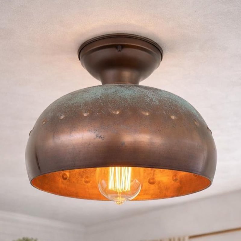 Copper Patina Flush Mount - Etsy
