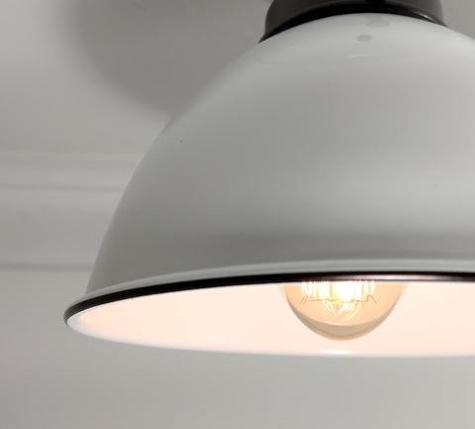 White Ceiling Light Enamel Modern Farmhouse Kitchen Laundry - Etsy