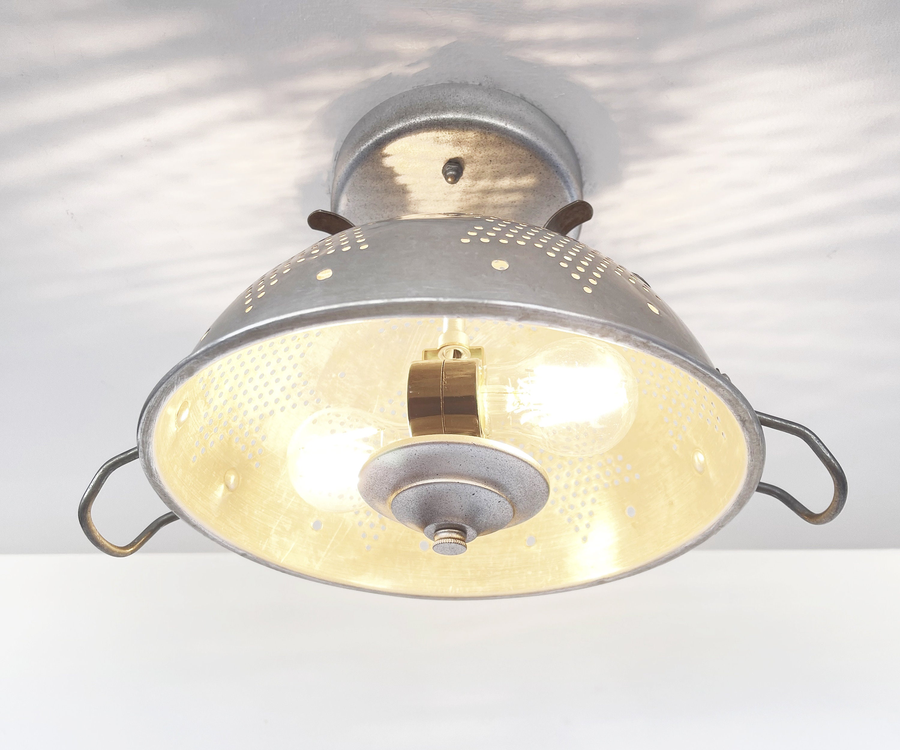 Vintage STAR Colander Light Fixture Ceiling Light Antique - Etsy