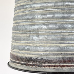 Corrugated Barn Metal Galvanized Rustic Pendant Light Flush Mount ...