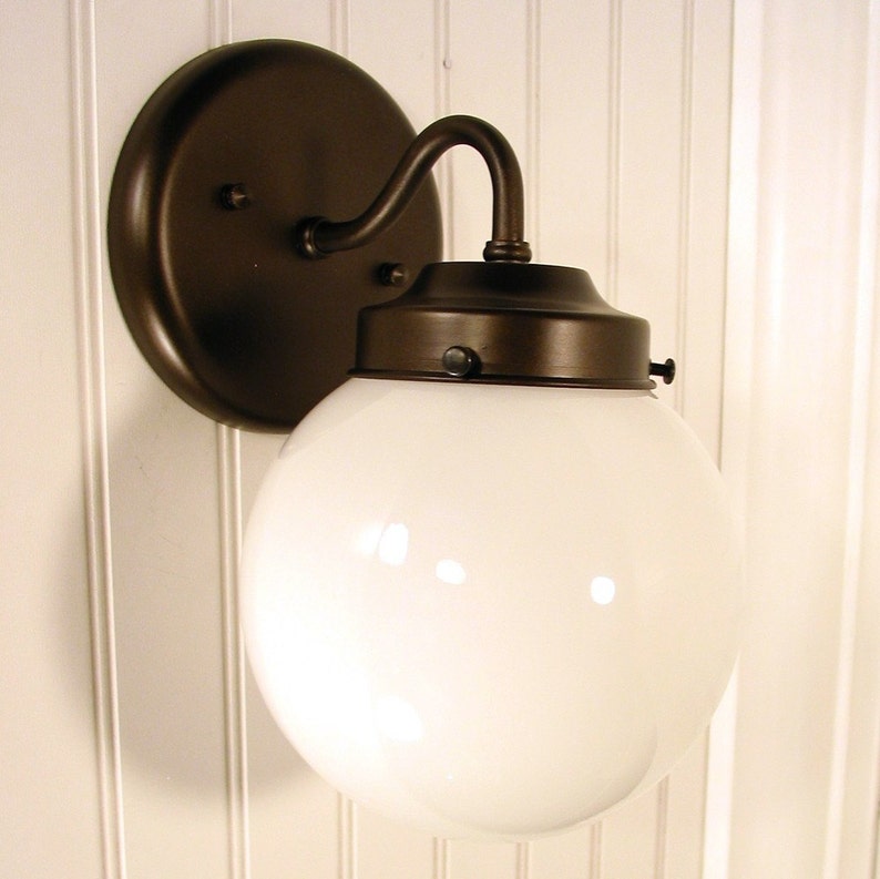 Milk Glass Wall Sconce Lighting Winterport Ii Milk Glass Etsy