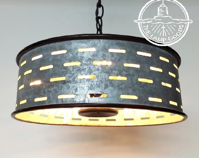 Rustic Industrial Galvanized Light Galvanized Pendant Light W/bulbs ...