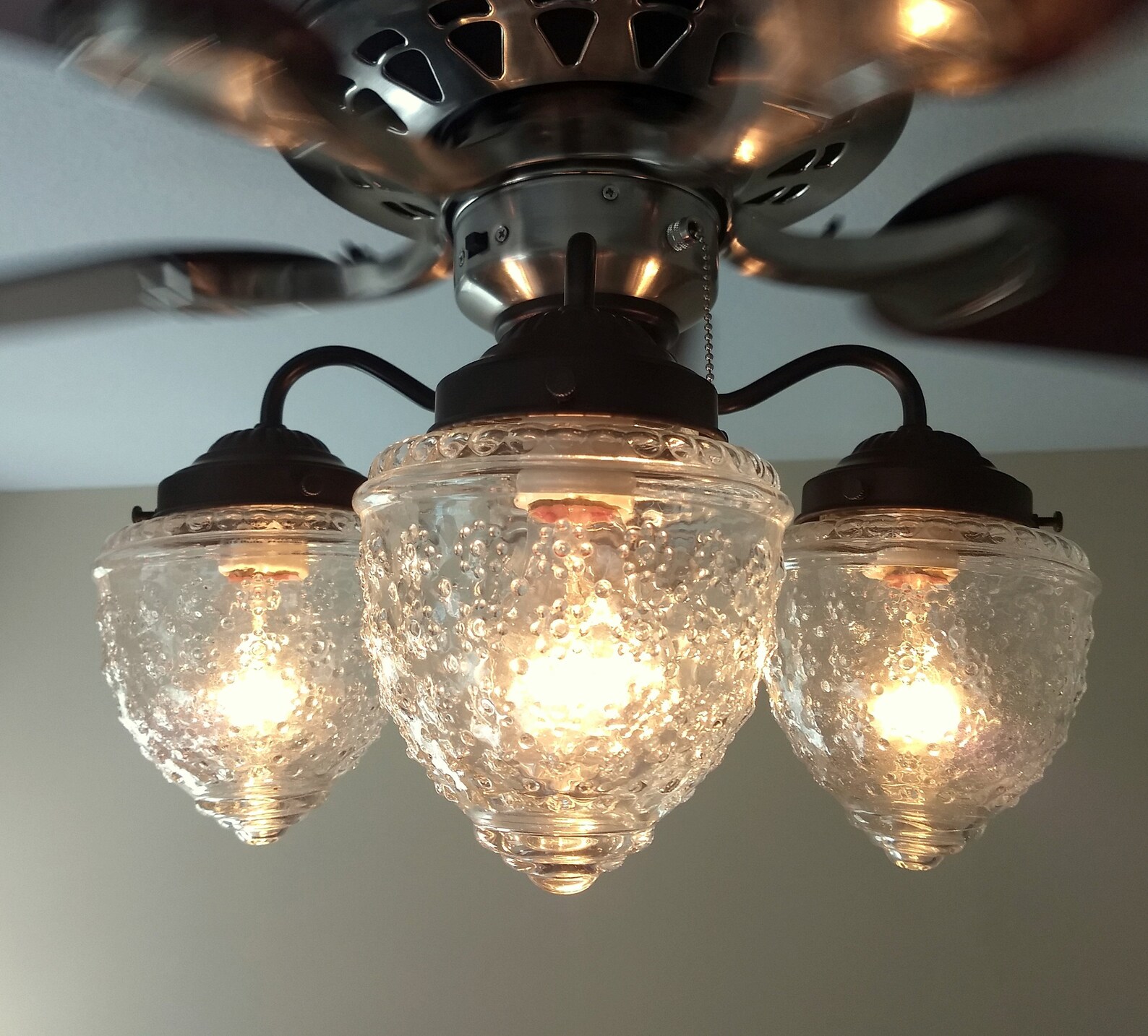 Ceiling Fan Light Kit of Acorn Antique Glass Lighting - Chandelier Lamp ...