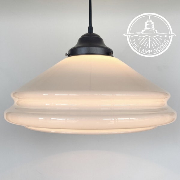 Milk Glass Pendant Light - Etsy