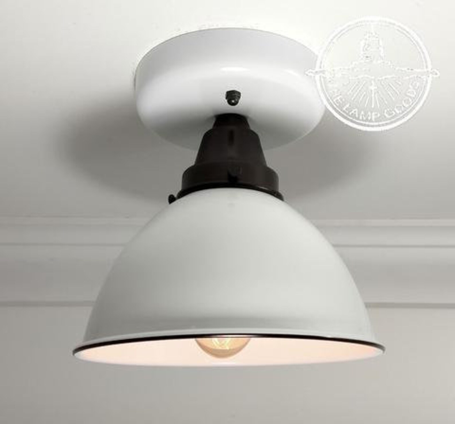 White Ceiling Light Enamel Modern Farmhouse Kitchen Laundry - Etsy
