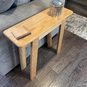 The Z Table: Narrow End Table, Hardwood Side Table, Skinny Side Tables ...